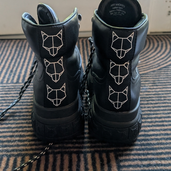 Naked Wolfe | Shoes | Naked Wolfe Black Platform Sneakers With Wolf ...